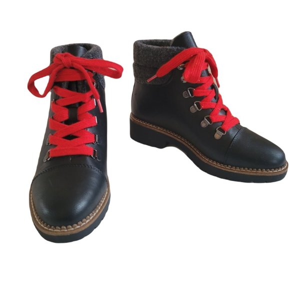 Limelight | Shoes | Limelight Zane Black Boots With Faux Fur And ...